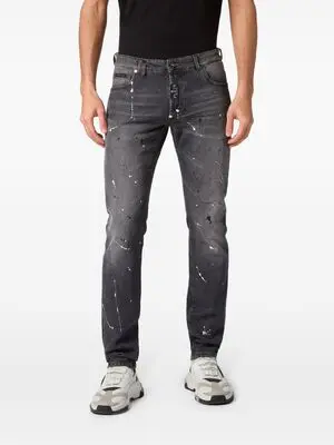 Philipp Plein Paint-splatter Slim-fit Jeans
