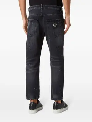 Philipp Plein Distressed-effect Straight-leg Jeans