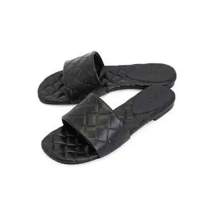 Bottega Veneta Amy Leather Mules - Black