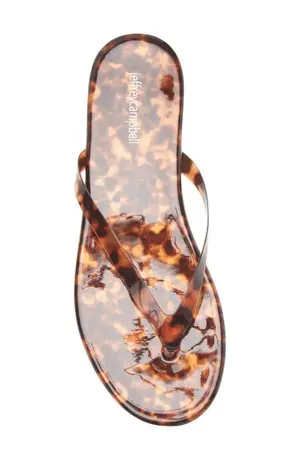 Jeffrey Campbell Kierra Velvet Flip Flops - Tortoise