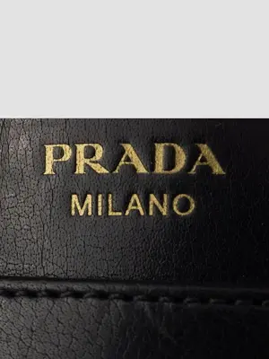 Prada Leather Mules - Black