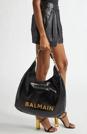 Balmain 1945 Soft Hobo Bag