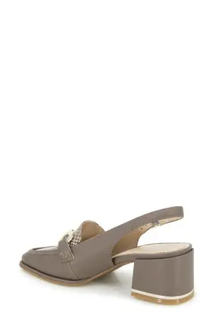 KENNETH COLE Elina Slingback Loafer Pumps - Shitake Leather