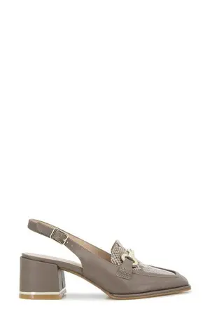 KENNETH COLE Elina Slingback Loafer Pumps - Shitake Leather