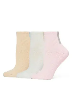 Hue Air Cushion Mini Crew Socks 3-pack - Parfait Pink Pack