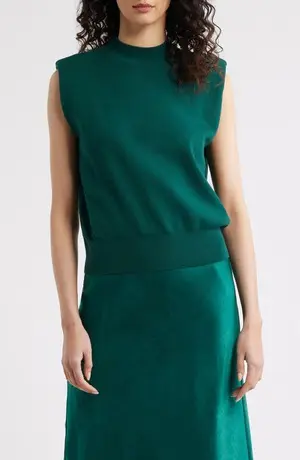 FAVORITE DAUGHTER Sleeveless Knit Crop Top - Pine