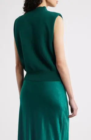 FAVORITE DAUGHTER Sleeveless Knit Crop Top - Pine