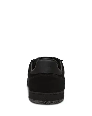 Balmain Swan Suede & Patent Leather Sneaker - Black