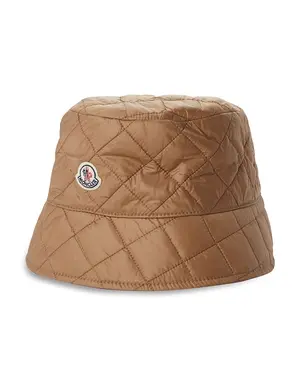 Moncler Quilted Bucket Hat - Tan