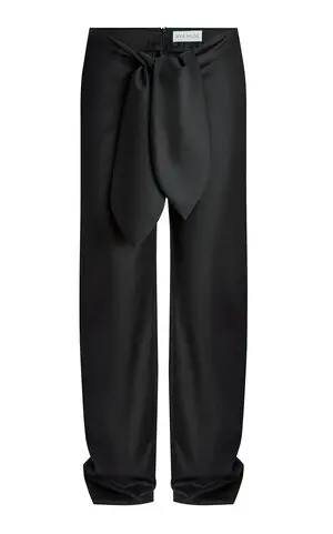 AYA MUSE Tie-detailed Straight-leg Trousers