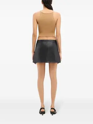 COURREGES Pointy Rib-knit Tank Top - Neutrals