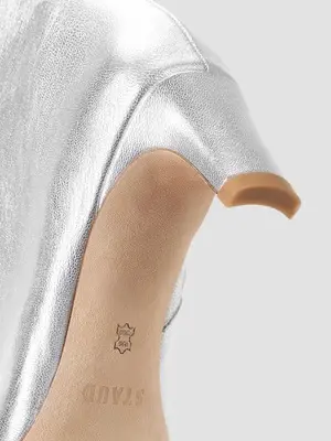 Staud Wally 55mm Metallic Leather Ankle Boots