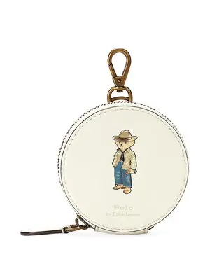 Ralph Lauren Women's Ralph Bear Leather Coin Purse - Ivory - Ivory