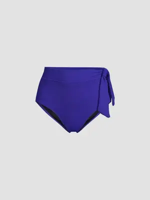 CHANGE OF SCENERY Side Tie High-waist Bikini Bottom - Iris Texture