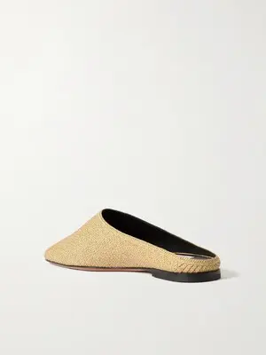 Alaïa Spike Raffia Mules