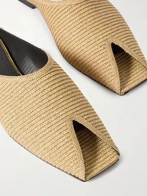 Alaïa Spike Raffia Mules