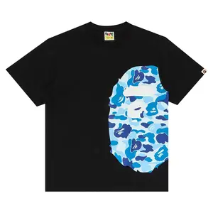 A BATHING APE Abc Camo Side Big Ape Head Tee - Black