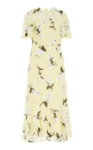Erdem Embellished Chiffon Midi Dress Only