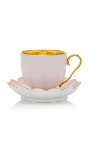 AUGARTEN WIEN Porcelain Coffee Cup And Saucer - Pink