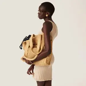 Miu Miu Cotton Ribbed Knit Dress