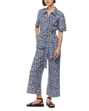 Whistles Flaming Leopard Jumpsuit - Navy/multi
