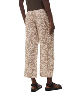 Whistles Palm Print Cropped Trousers