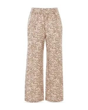 Whistles Palm Print Cropped Trousers