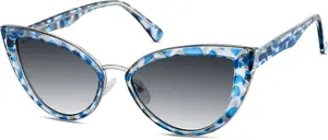 Zenni Cat-eye Sunglasses With Polarized Lenses - Blue
