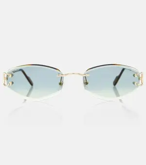 CARTIER Signature C Oval Sunglasses - Blue