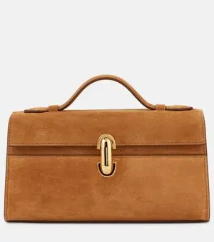 Savette Suede Symmetry Pochette Tote Bag - Brown