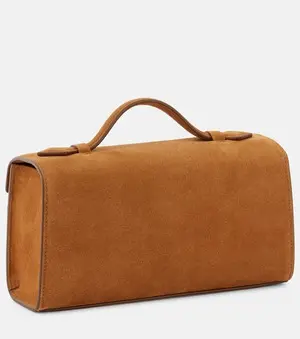 Savette Suede Symmetry Pochette Tote Bag - Brown