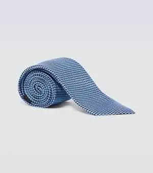 Zegna Silk Twill Neck Tie - Blue