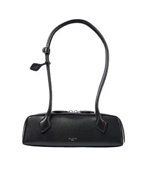 Alaïa Teckel Small Leather Shoulder Bag - Black