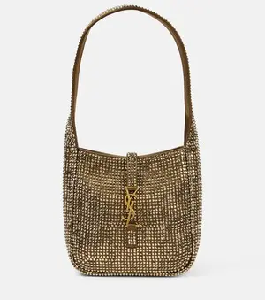 Saint Laurent Le 5 À 7 Mini Embellished Satin Shoulder Bag