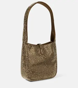 Saint Laurent Le 5 À 7 Mini Embellished Satin Shoulder Bag