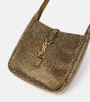 Saint Laurent Le 5 À 7 Mini Embellished Satin Shoulder Bag
