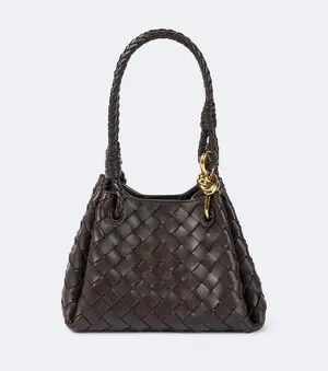 Bottega Veneta Parachute Intrecciato Shoulder Bag - Fondant-m Brass
