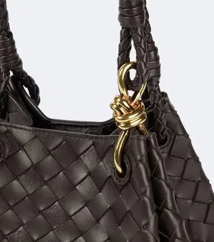 Bottega Veneta Parachute Intrecciato Shoulder Bag - Brown