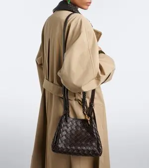 Bottega Veneta Parachute Intrecciato Shoulder Bag - Brown