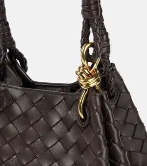 Bottega Veneta Small Intrecciato Leather Shoulder Bag - Brown