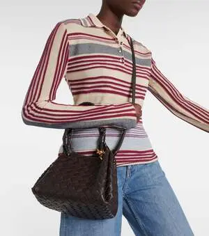 Bottega Veneta Small Intrecciato Leather Shoulder Bag - Brown