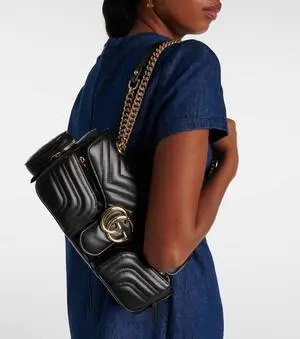 Gucci Gg Marmont Small Leather Shoulder Bag