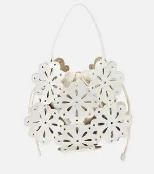 STAUD Staud Flora Leather Bucket Bag