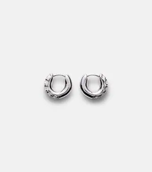 ROXANNE FIRST 14kt White Gold And Diamond Hoop Earrings - Silver