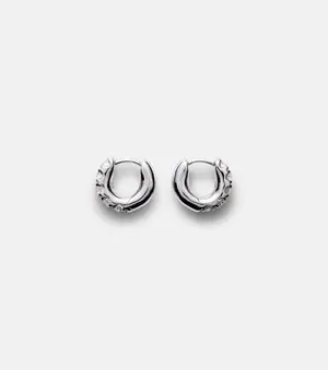 ROXANNE FIRST 14kt White Gold And Diamond Hoop Earrings - Silver