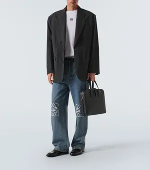 Loewe Goya Leather Briefcase