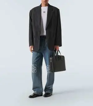 Loewe Goya Leather Briefcase
