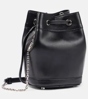 ROGER VIVIER Tres Vivier Leather Bucket Bag