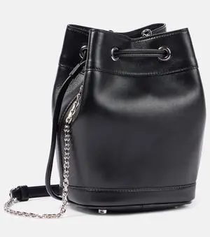 ROGER VIVIER Tres Vivier Leather Bucket Bag