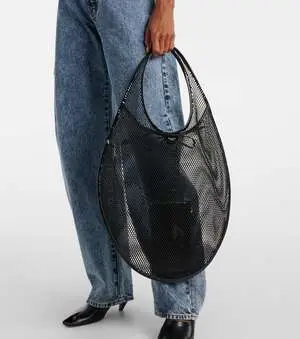 Alaïa Xl Fishnet Shoulder Bag
